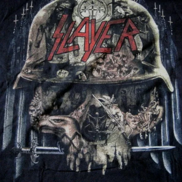 Slayer Adler Logo Bay Island | Shirts | Slayer Skull Helmet New Tshirt